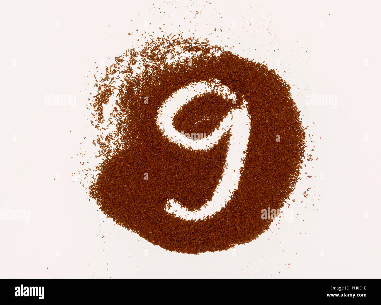 Number made of coffee isolated on white background Stock Photo - Alamy