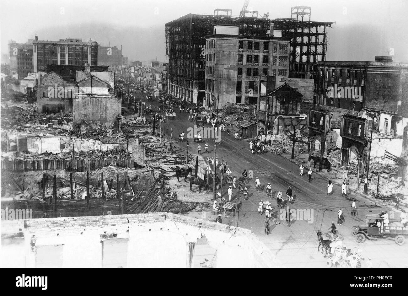 [ 1923 Japan - Great Kanto Earthquake in Tokyo ] — Ginza Owaricho ...