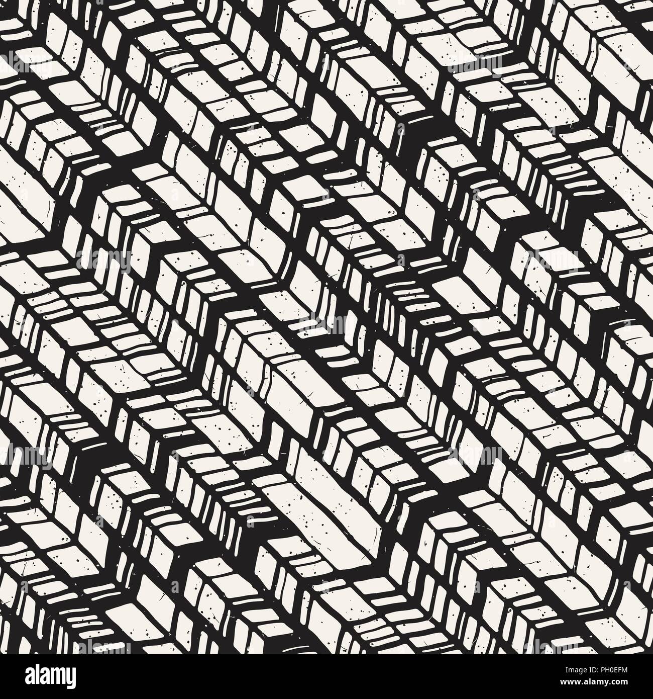 Seamless hand drawn style chevron pattern in black and white. Abstract ...