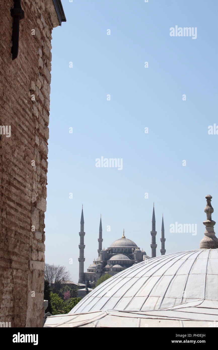 View from Hagia Sophia Mosque looking across the Sultanahmet Square at ...