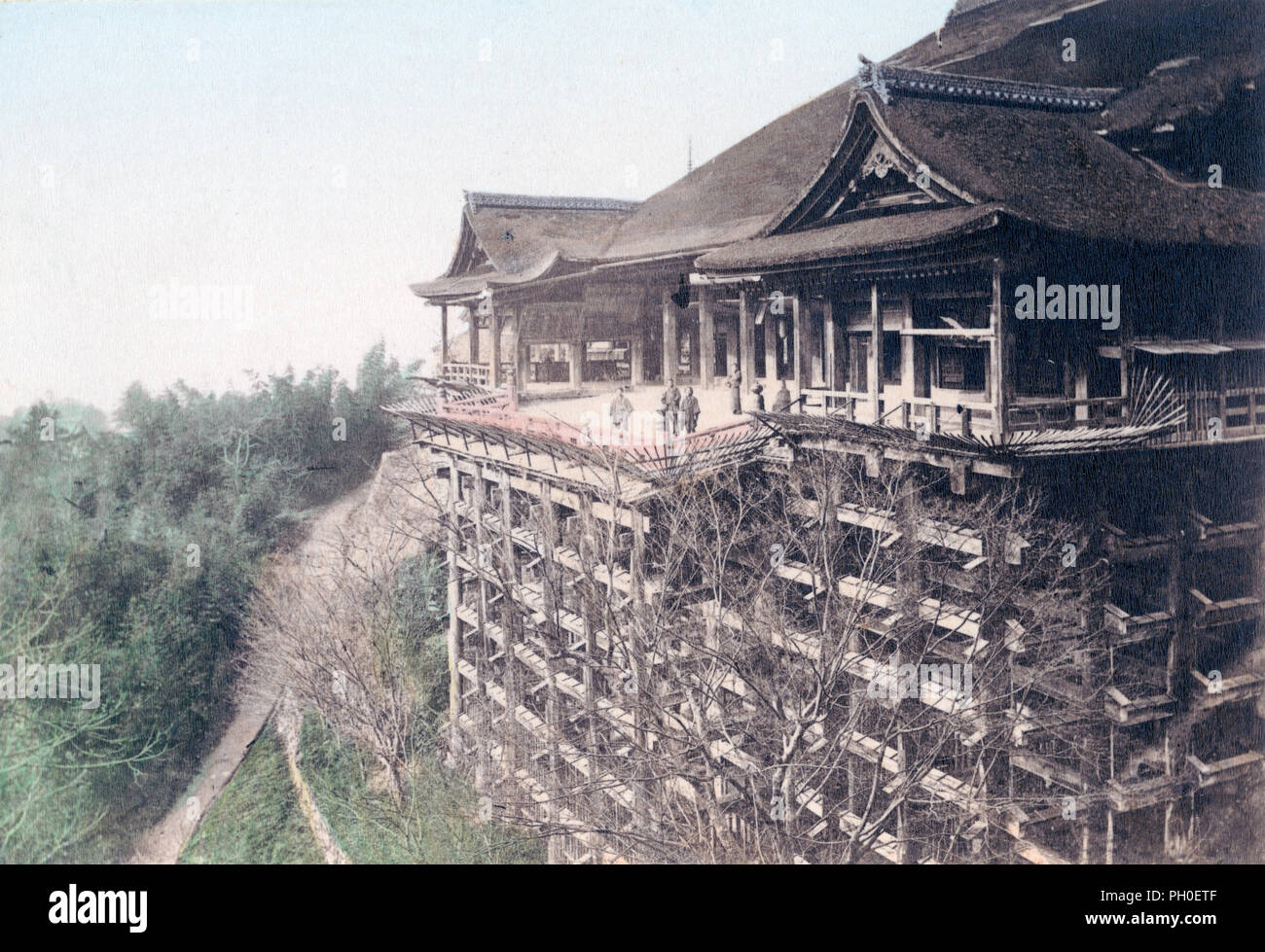 [ 1890s Japan - Kiyomizudera Temple, Kyoto ] — Otowa-san Kiyomizudera ...