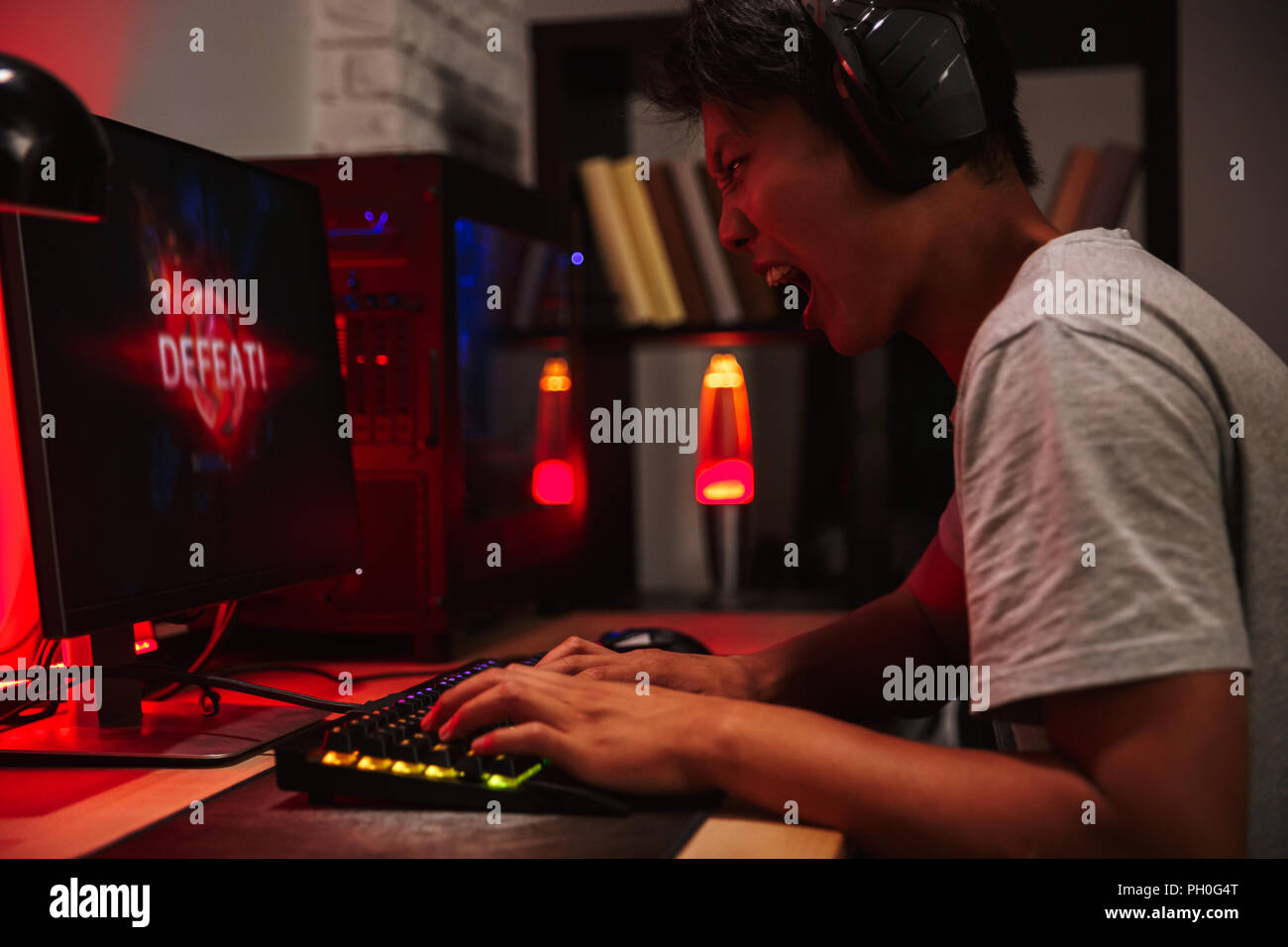 Angry Girl Playing Video Games