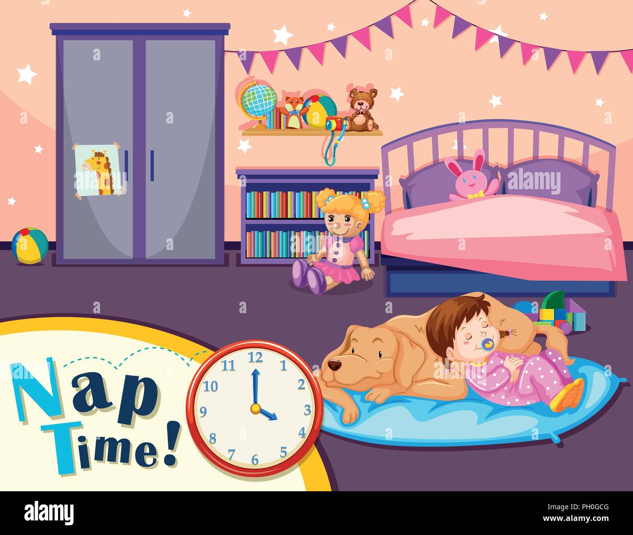 Girl flags Stock Vector Images - Alamy