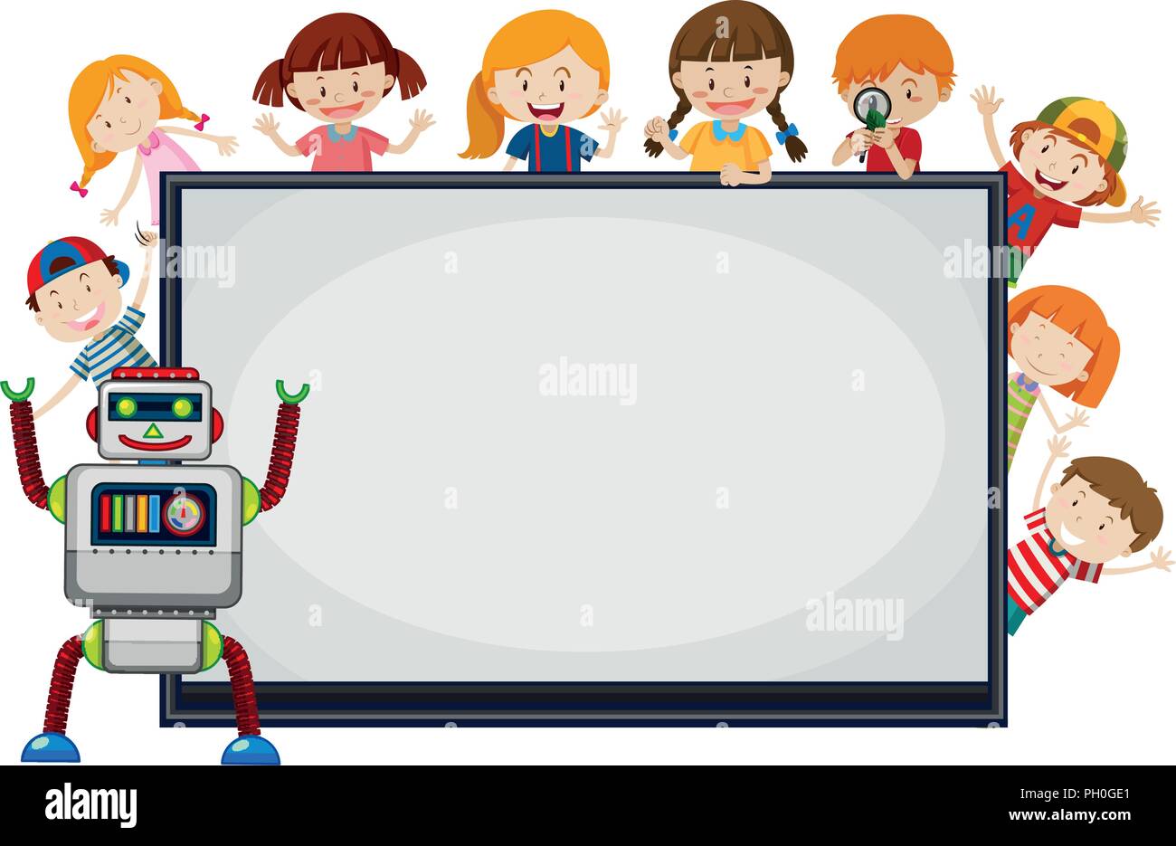 Robot frame frame Stock Vector Images - Alamy