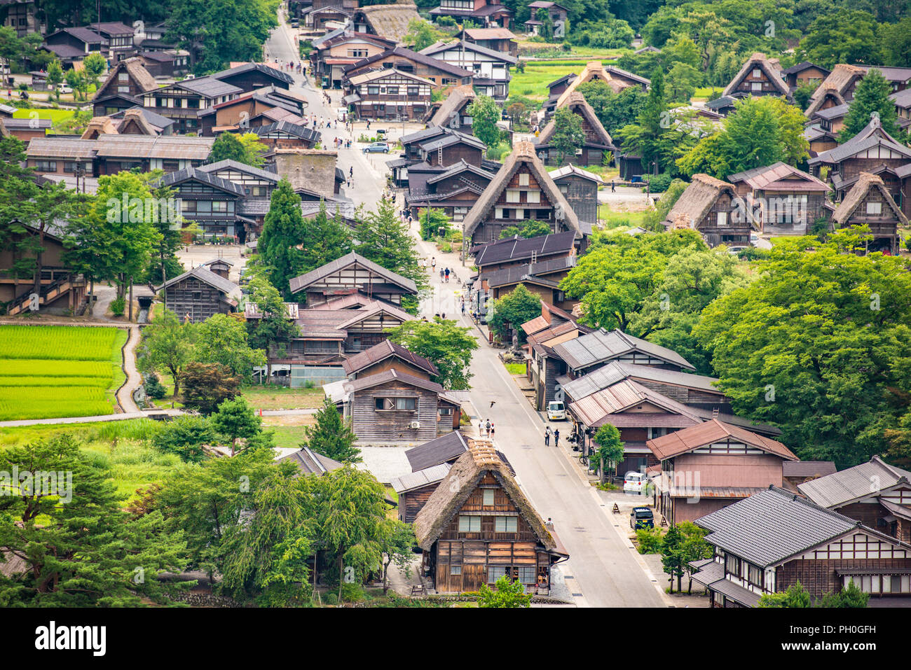 Old japanese village with traditional houses hi-res stock photography ...