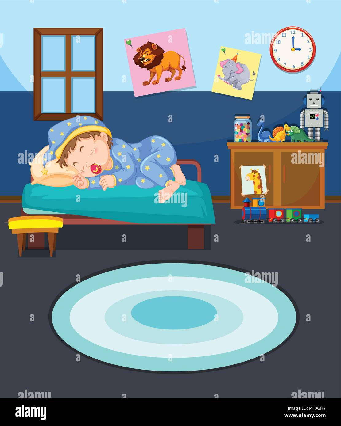 Boy train window Stock Vector Images - Alamy