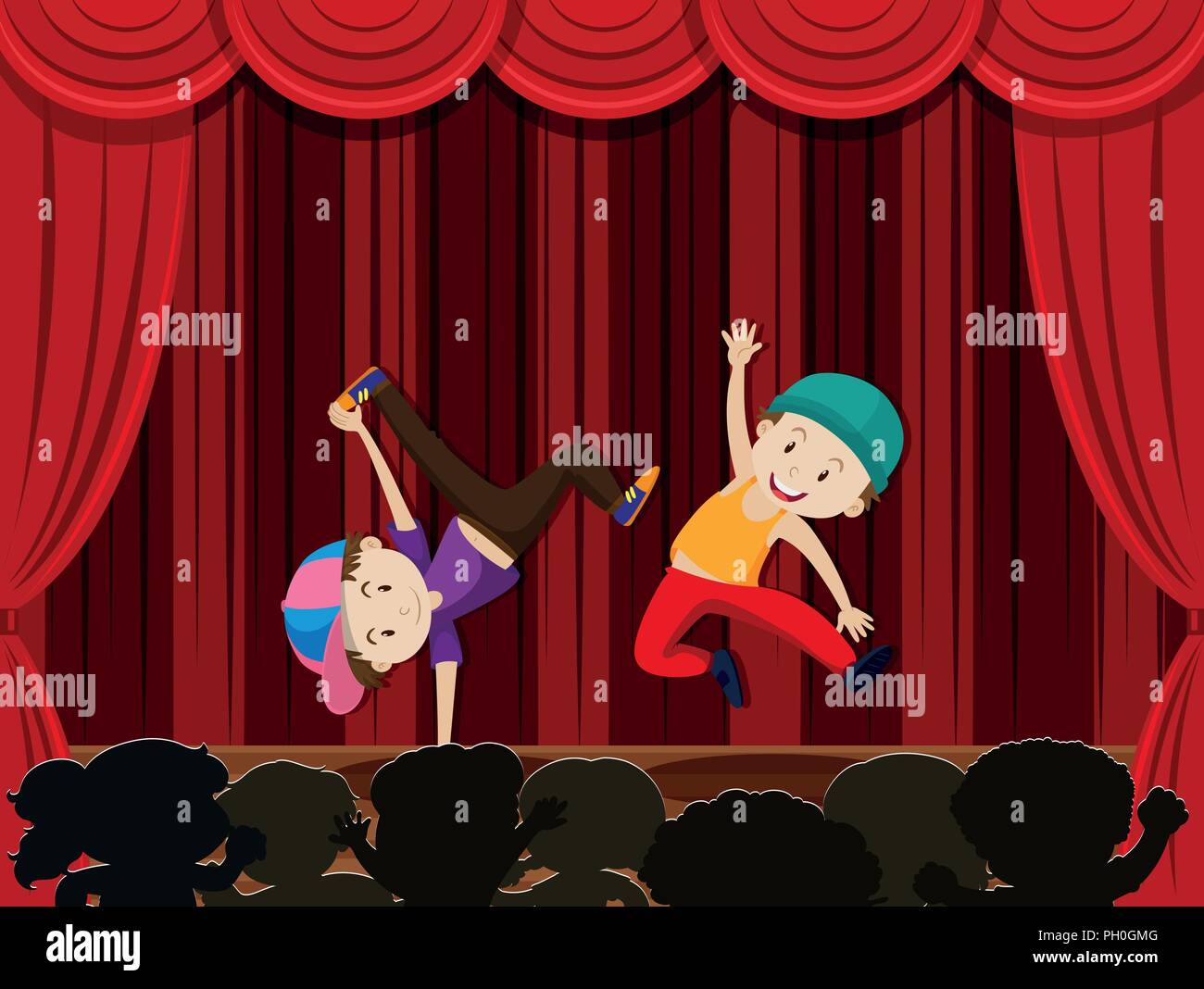 Modern dance performance stage Stock Vector Images - Alamy