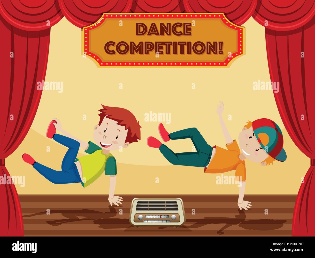 Break dancing child Stock Vector Images - Alamy