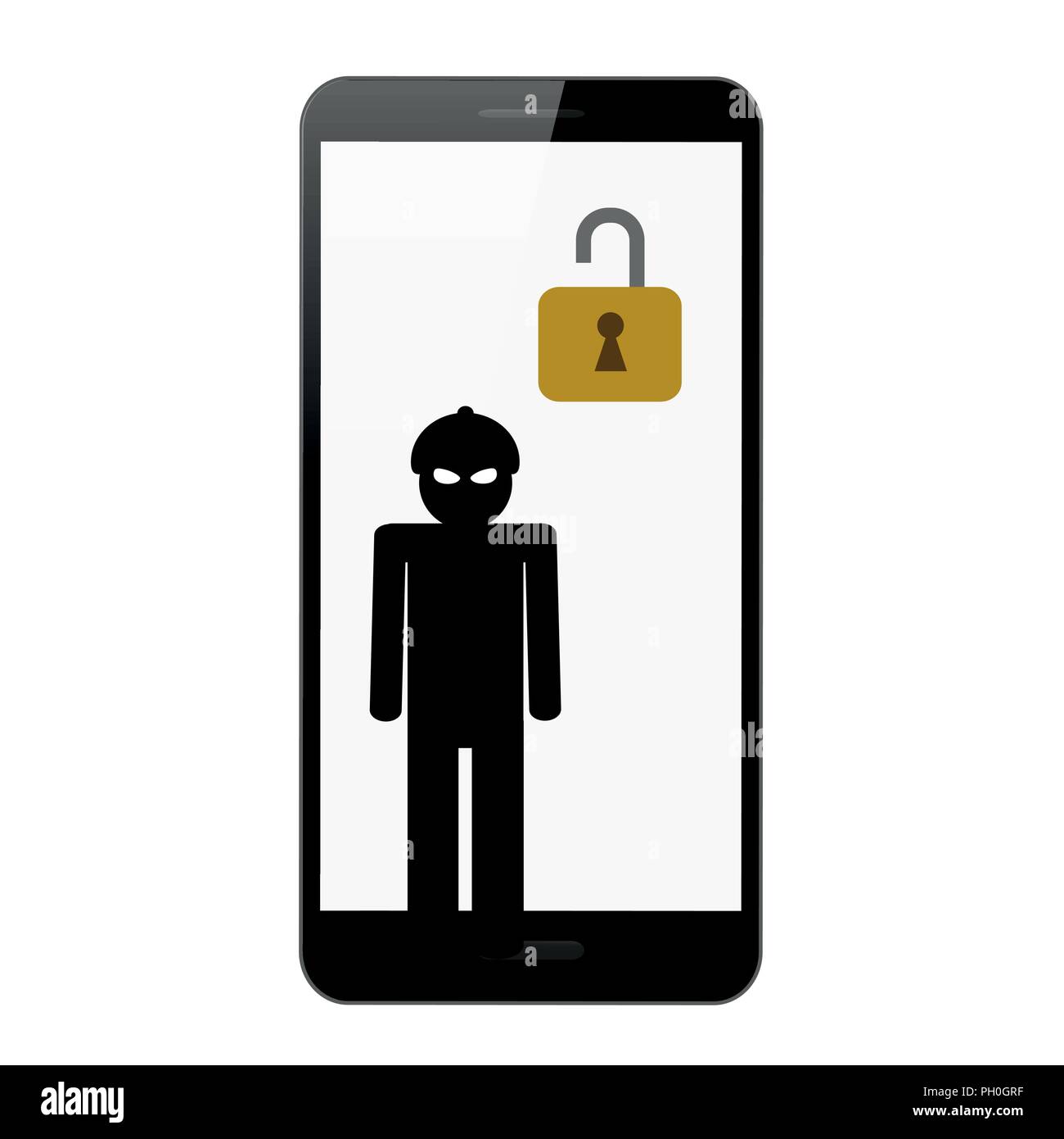Phone hack illustration Stock Vector Images - Alamy