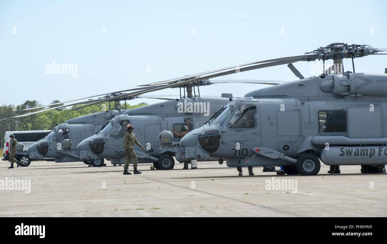 Crew from "The World Famous Swamp Foxes" HSM-74 stationed at Naval Air ...