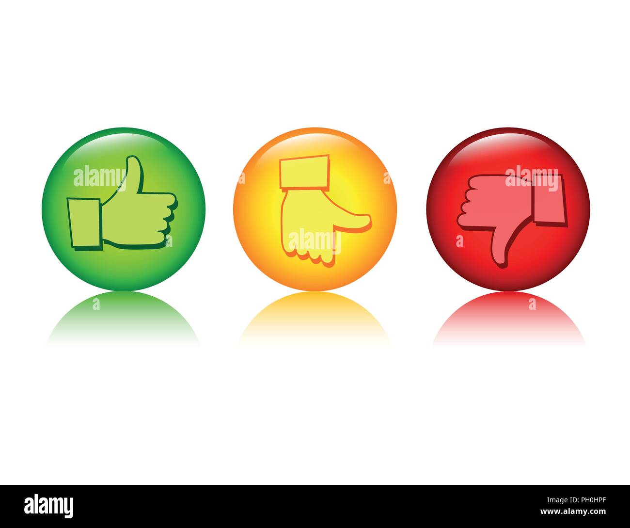 Like and dislike hand buttons vector illustration EPS10 Stock Vector ...