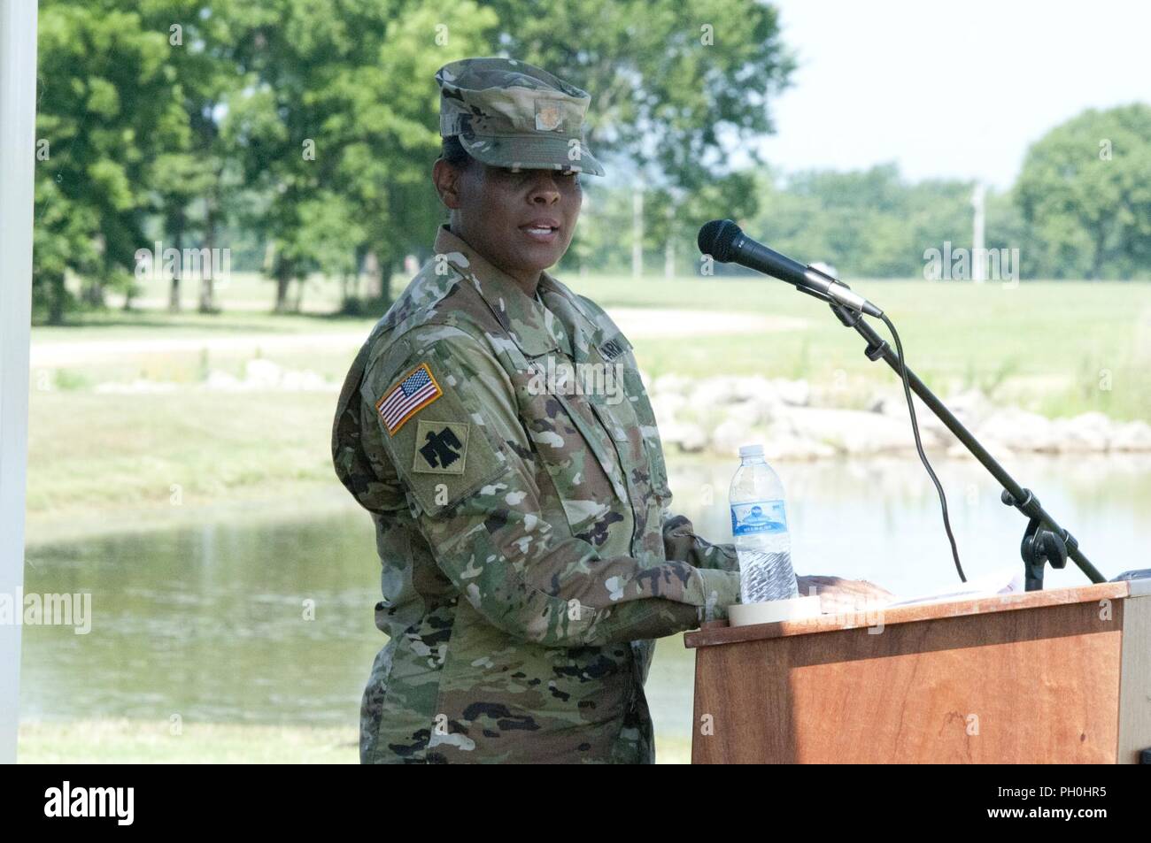Maj. Francine Tryon, incoming commander of 120th Engineer Battalion ...