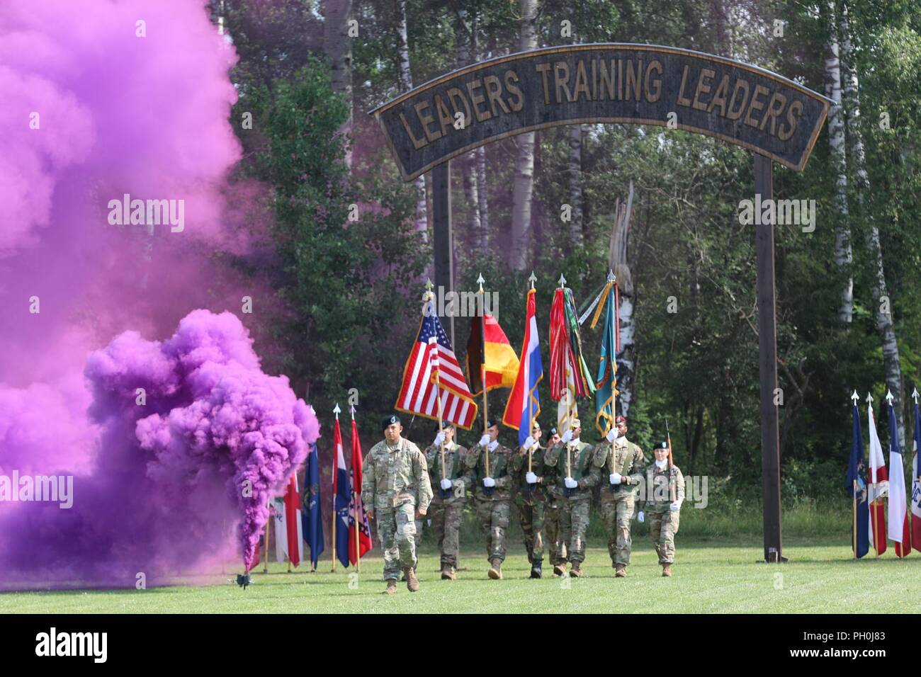 Colors are brought to the field at the start of the 7th Army NCO ...