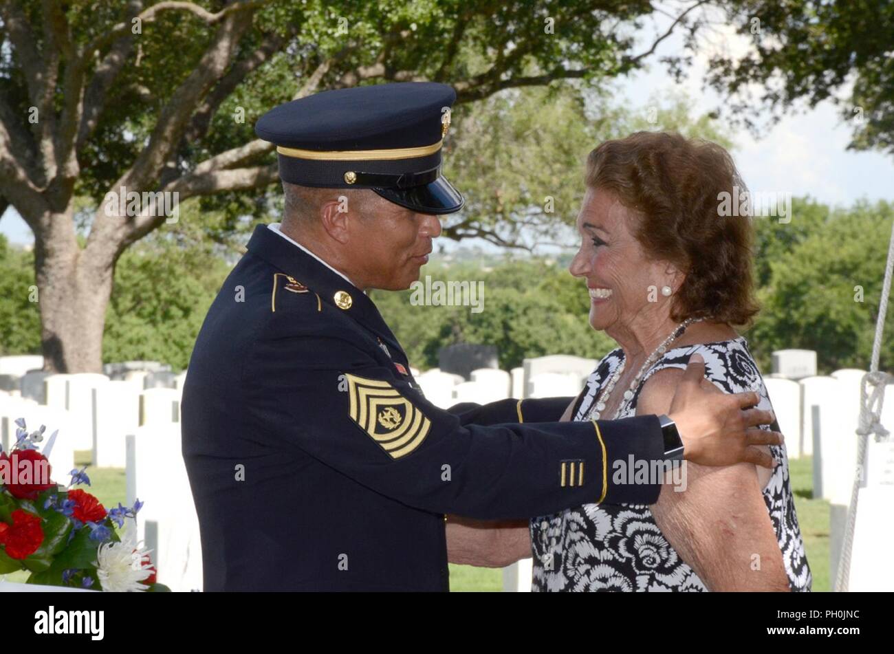 CSM Napoleon Noguerapayan and Mrs. Rita Van Autreve, widow of former ...