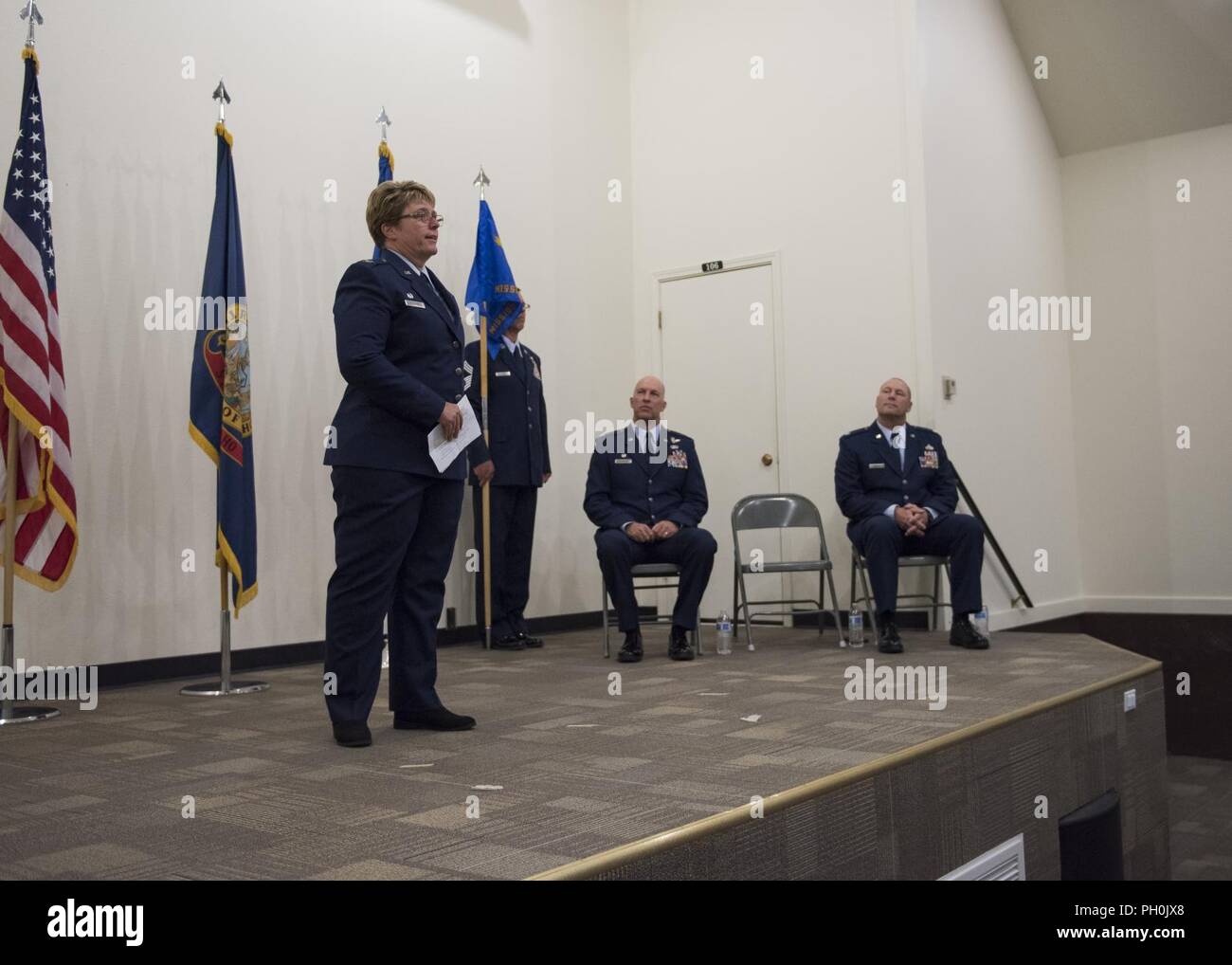 Col. Stephanie Sheppard, the outgoing 124th Mission Support Group ...