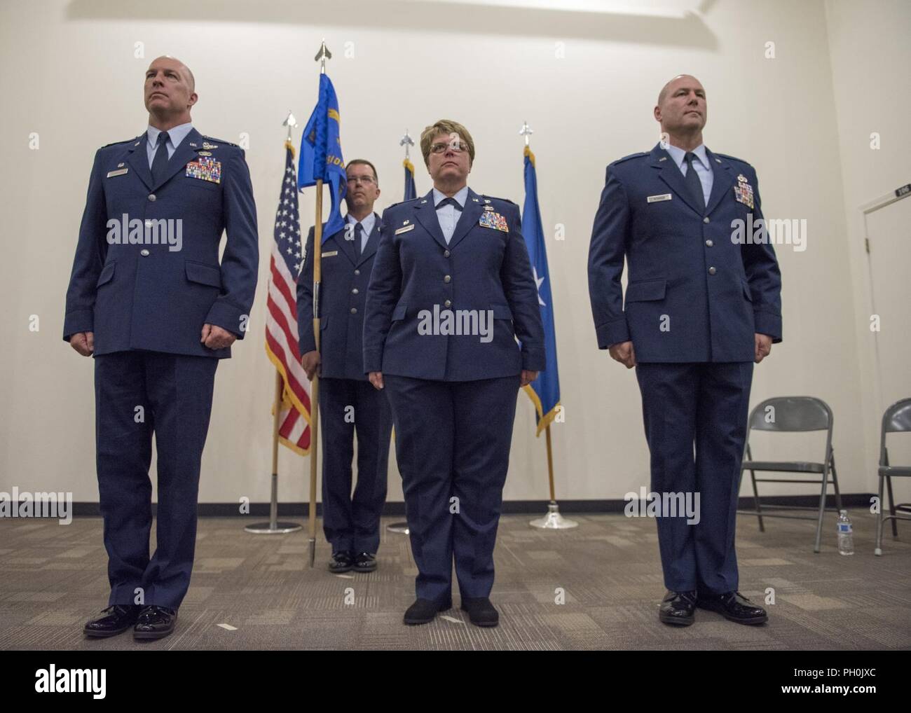 Col. Tim Donnellan, the 124th Fighter Wing commander, Col. Stephanie ...