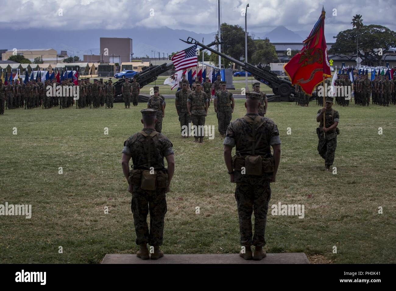 U.S. Marine Corps Sgt. Maj. Jose Romeror, sergeant major, 1st Battalion ...