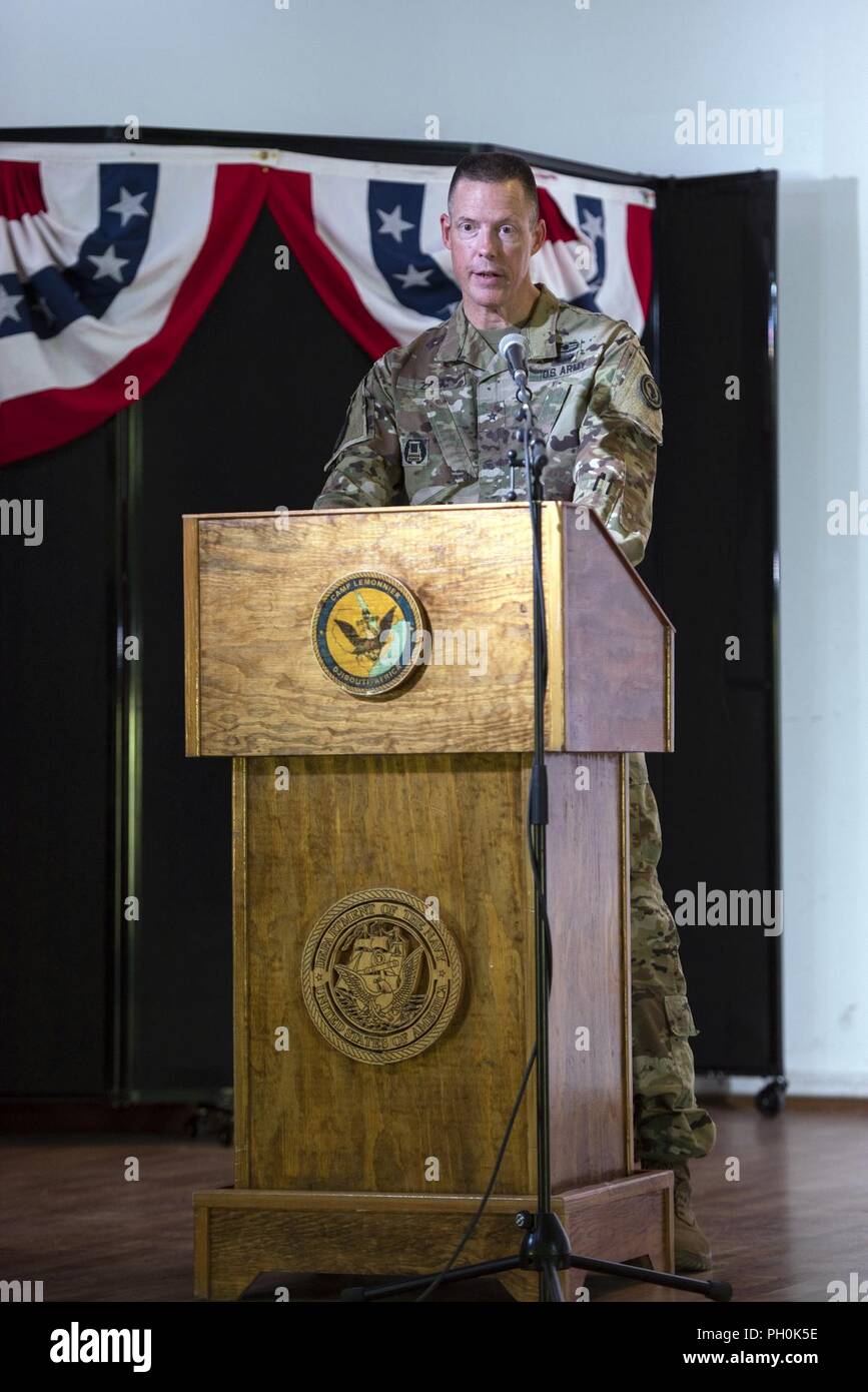 U.S. Army Brig. Gen. William Zana, outgoing commander, Combined Joint ...
