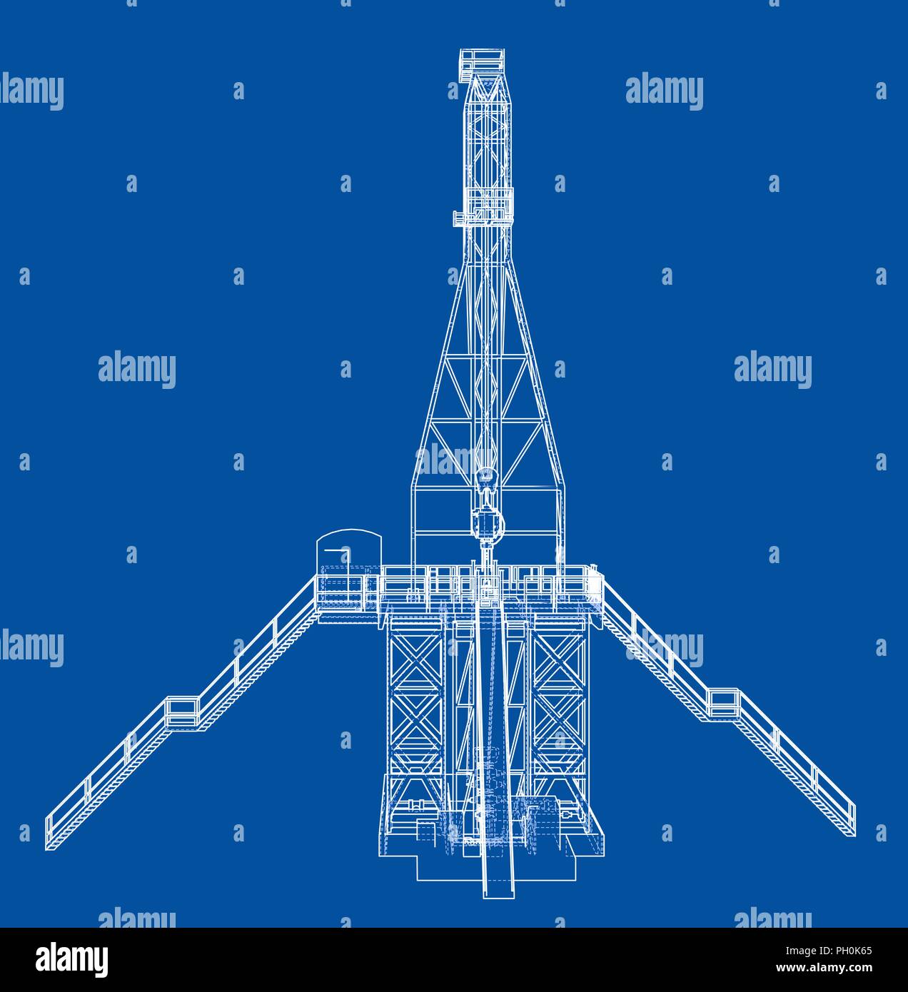 Oil rig concept. Vector rendering of 3d Stock Vector Image & Art - Alamy