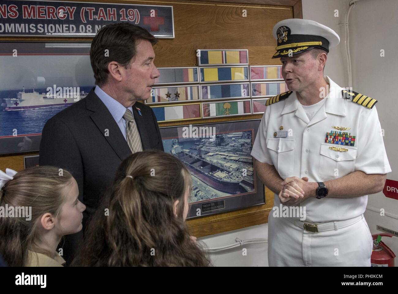 Japan (June 16, 2018) Capt. John R. Rotruck (right), commanding officer ...