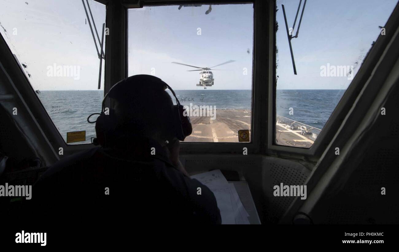 GULF OF THAILAND (June 17, 2018) Gunner's Mate 3rd Class Bryce Bouchard ...