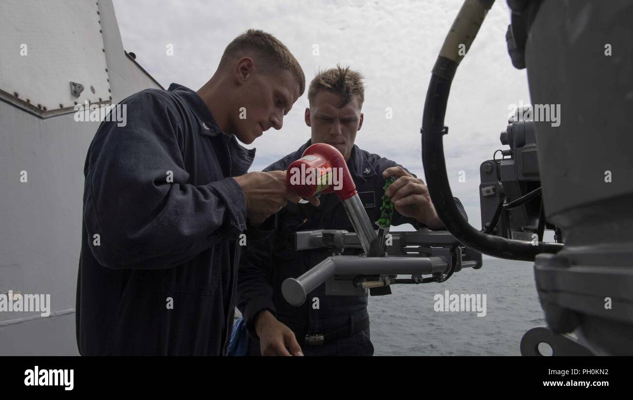 GULF OF THAILAND (June 17, 2018) Gunner's Mate 3rd Class Bryce Bouchard ...
