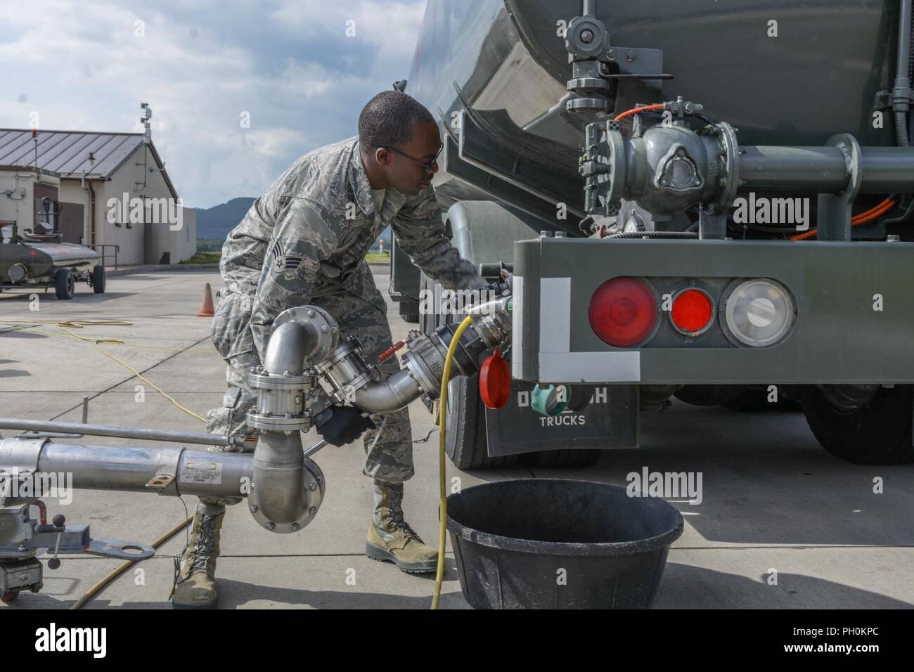 U.S. Air Force Senior Amn. Denzell Wilson, a 125th Fighter Wing ...
