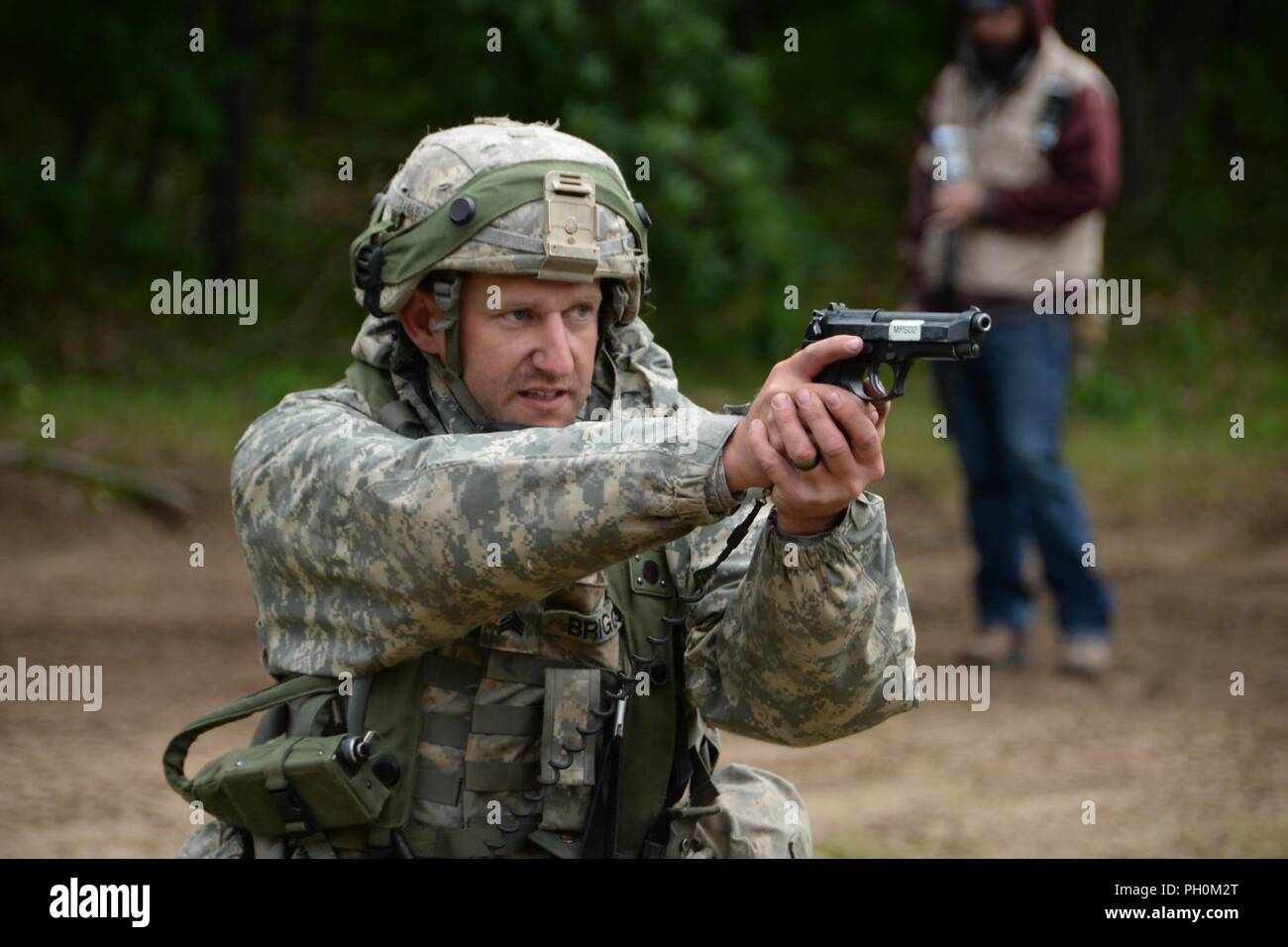 New York Army National Guard Sgt. Jason Briggs, assigned to 3rd Platoon ...