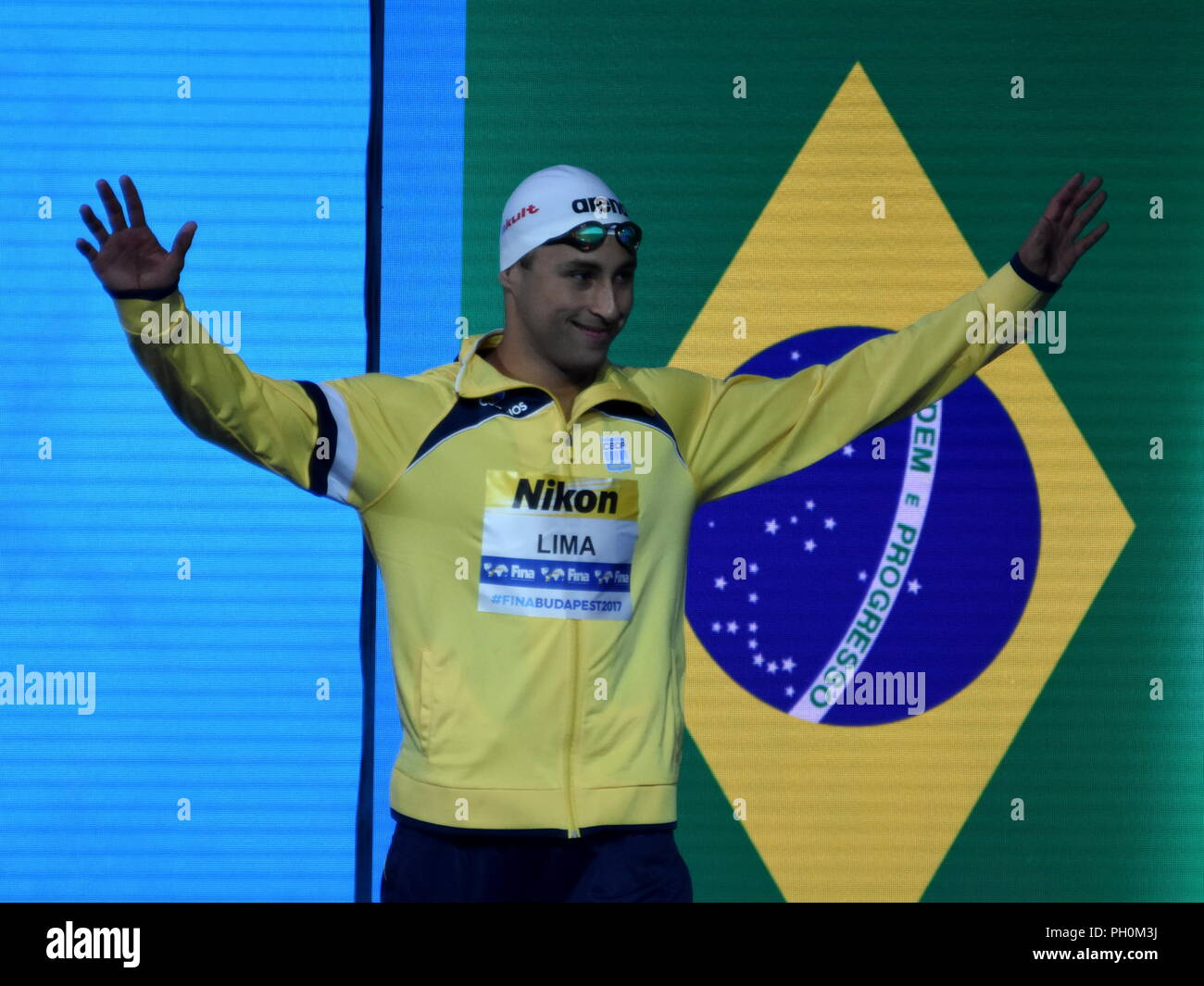 Budapest, Hungary - Jul 26, 2017. Competitive swimmer LIMA Felipe (BRA ...