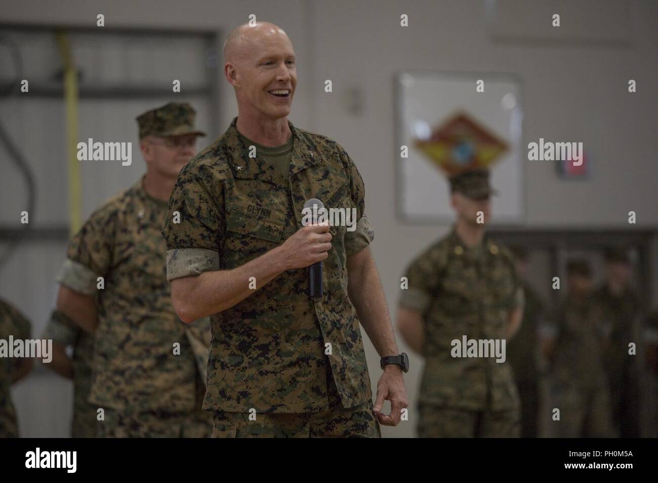 U.S. Marine Corps Brig. Gen. James F. Glynn, Commanding General of MCRD ...