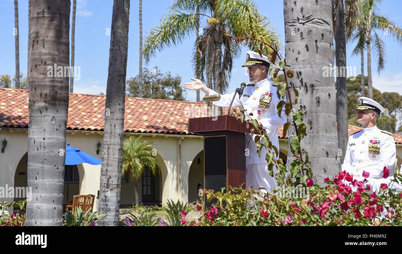 SAN DIEGO (June 15, 2018) Rear Adm. Steve Koehler addresses guests ...