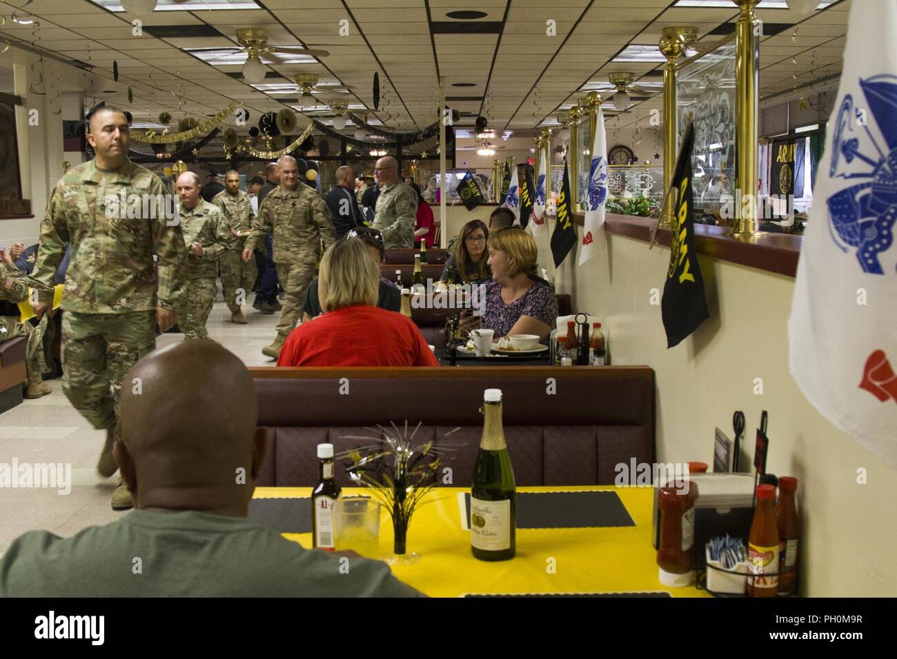 Flags and streamers adorned DFAC #2 at the National Training Center ...