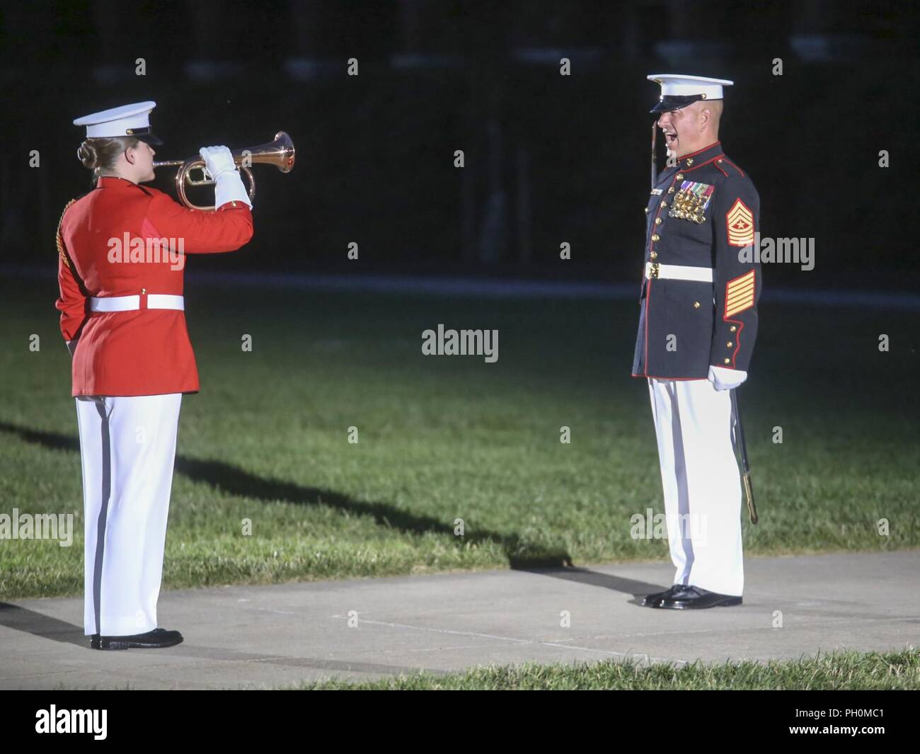 Staff Sgt. Cody Williams, ceremonial bugler, “The Commandants Own” U.S ...