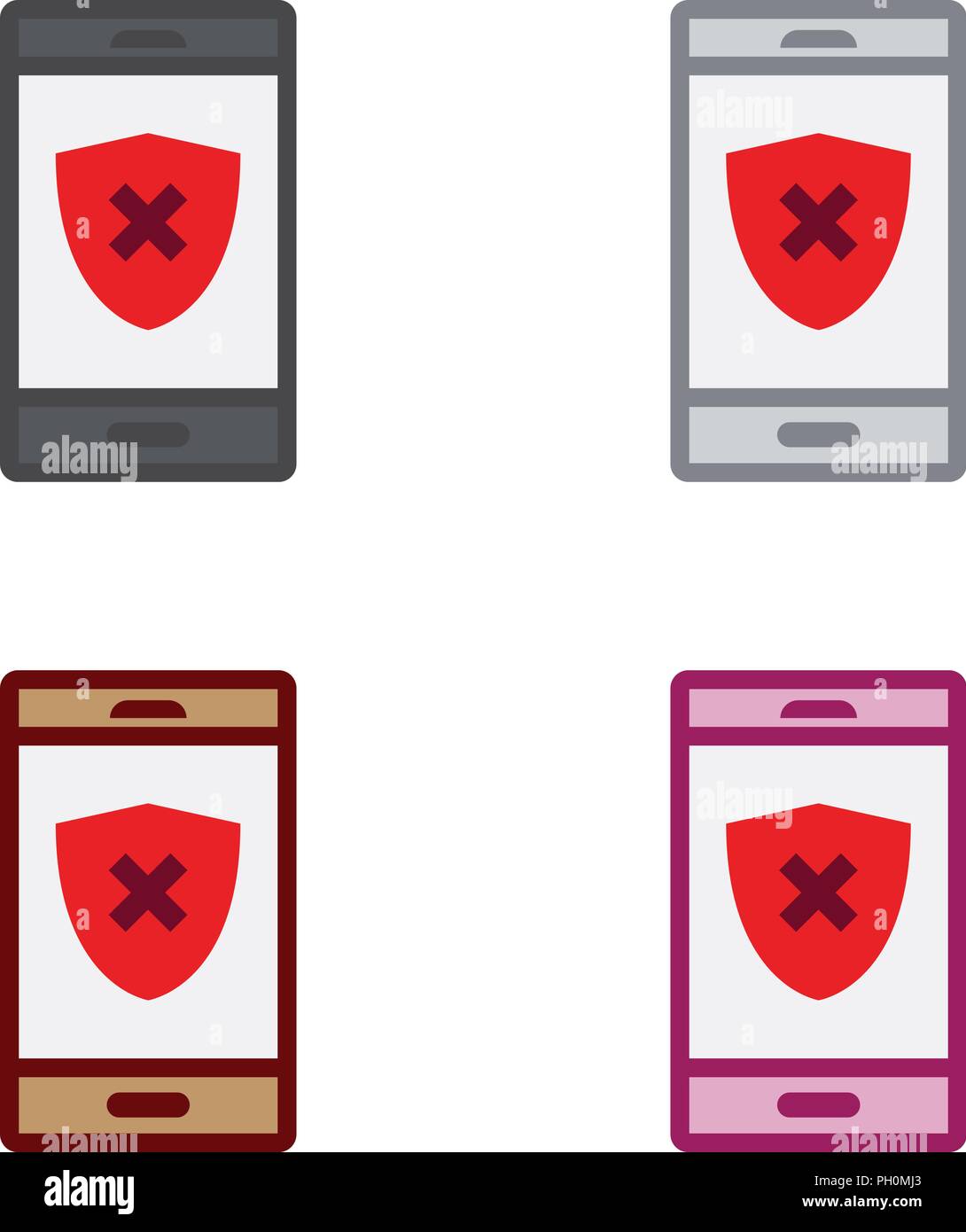 Broken smartphone vector vector vectors hi-res stock photography and ...