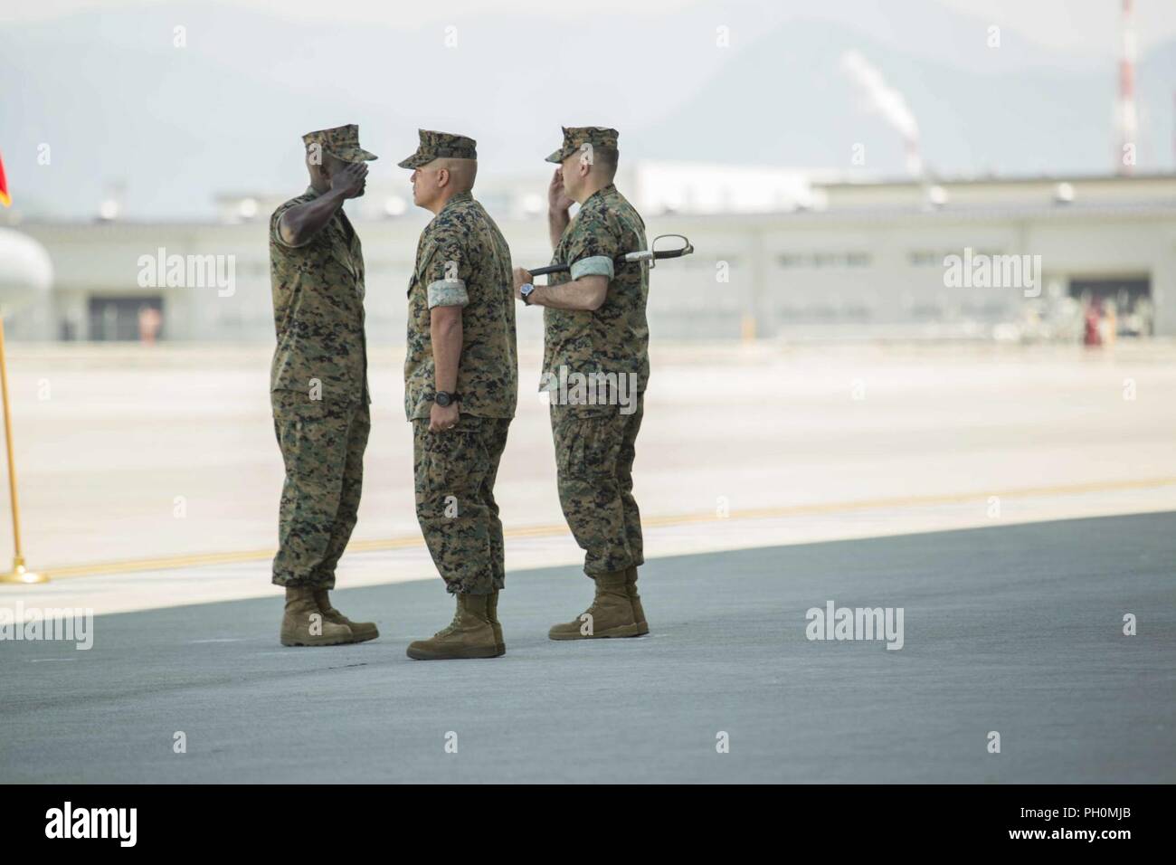 U.S. Marine Corps Sgt. Maj. Charles Tyler, sergeant major of Marine ...