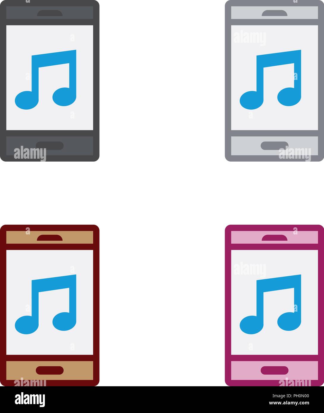 Phone and music Stock Vector Images - Alamy