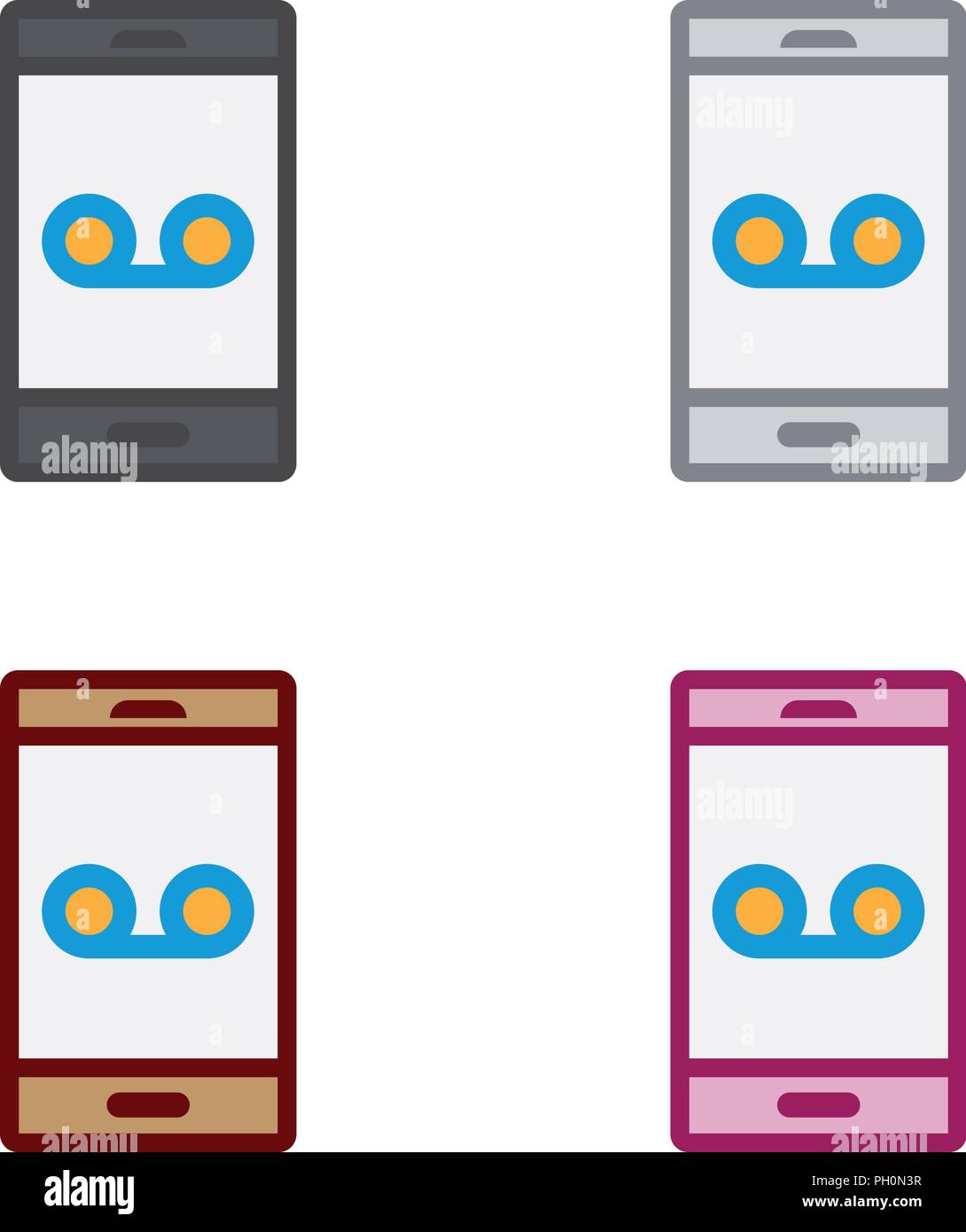 Smartphone voice mail Stock Vector Image & Art - Alamy