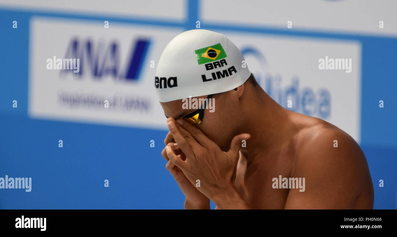 Budapest, Hungary - Jul 26, 2017. Competitive swimmer LIMA Felipe (BRA ...
