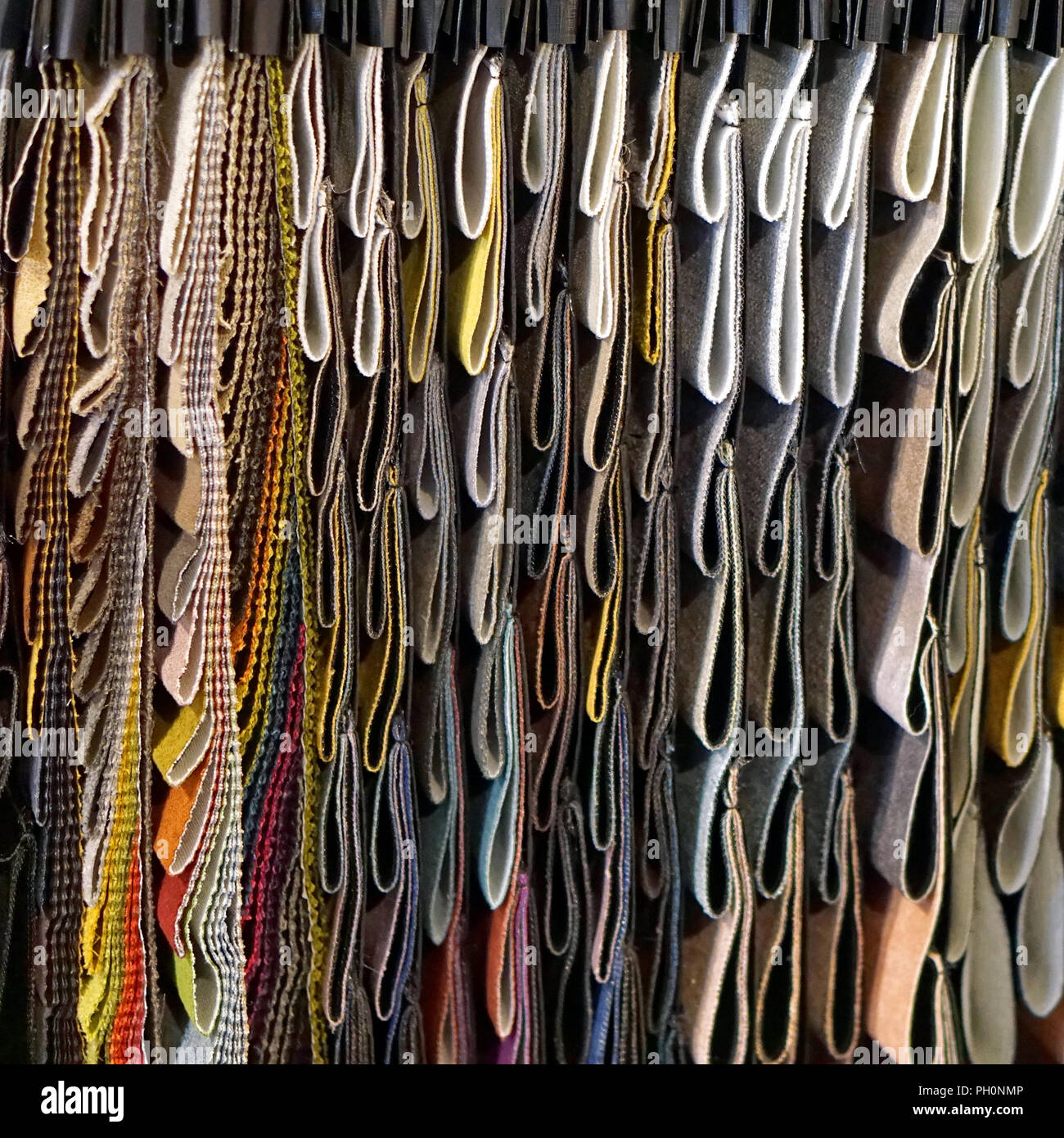 Textile fashion linen material samples variety Stock Photo - Alamy