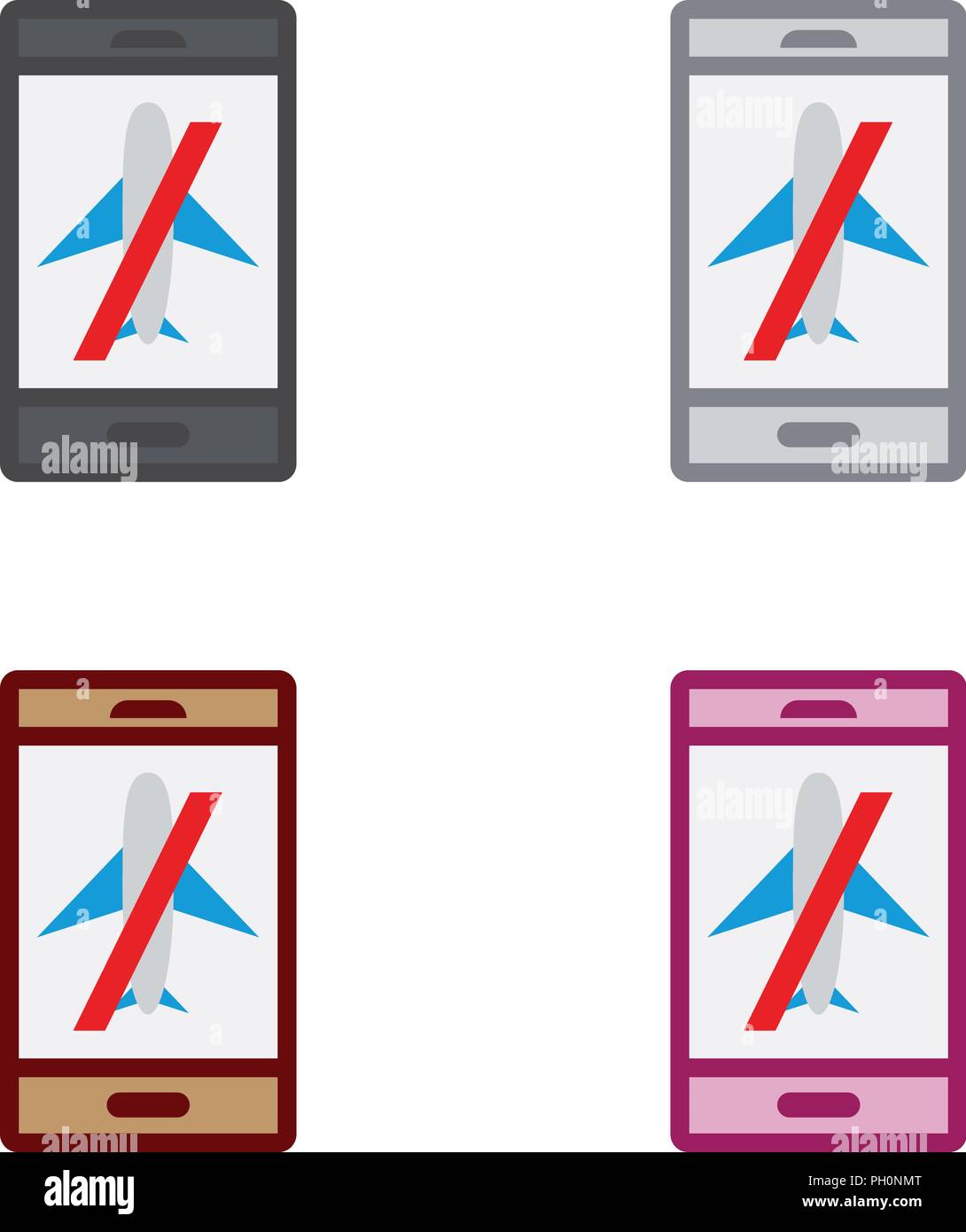 Airplane icons on white Stock Vector Images - Alamy