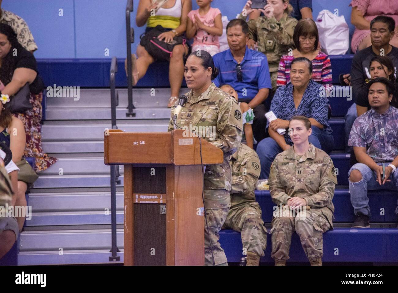 Capt. Ruth T. Fa’atiga, commander of the 962nd Quartermaster (Mortuary ...