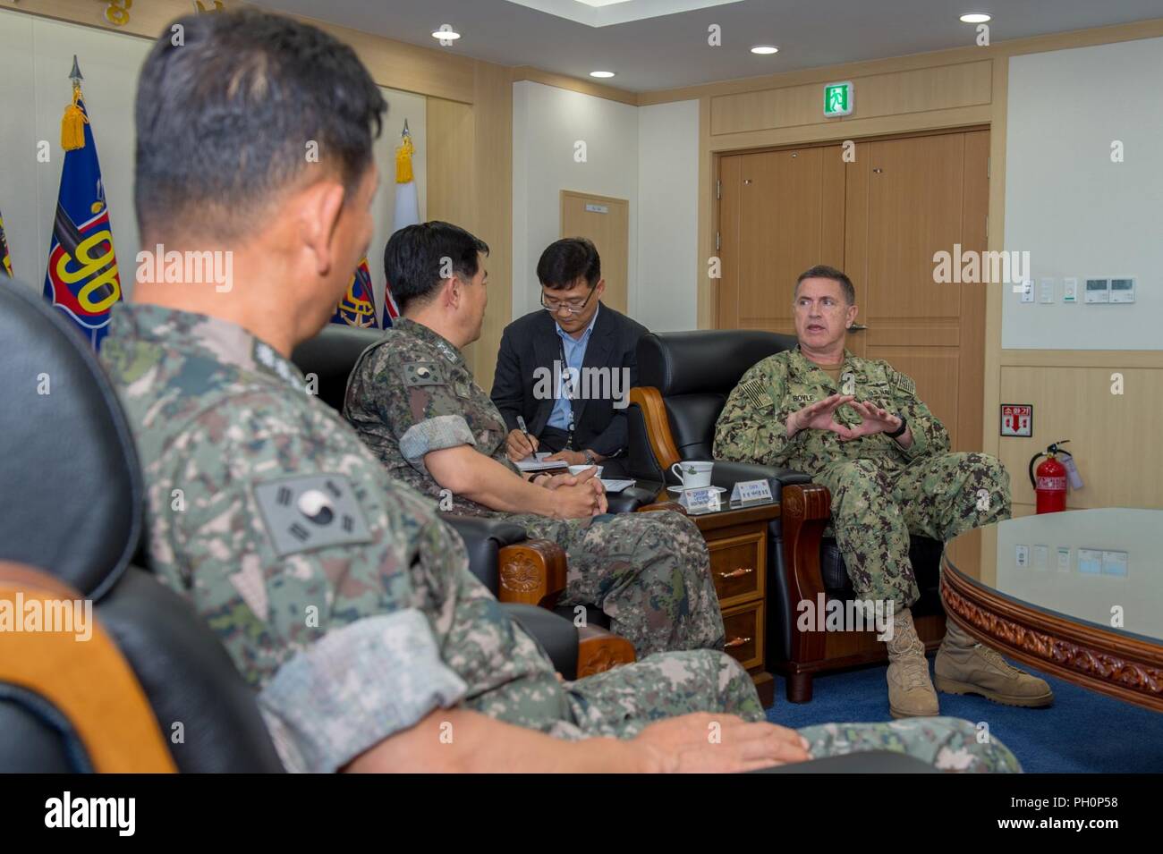 JINHAE, Republic of Korea (Feb. 12, 2018) Rear Adm. Michael E. Boyle ...