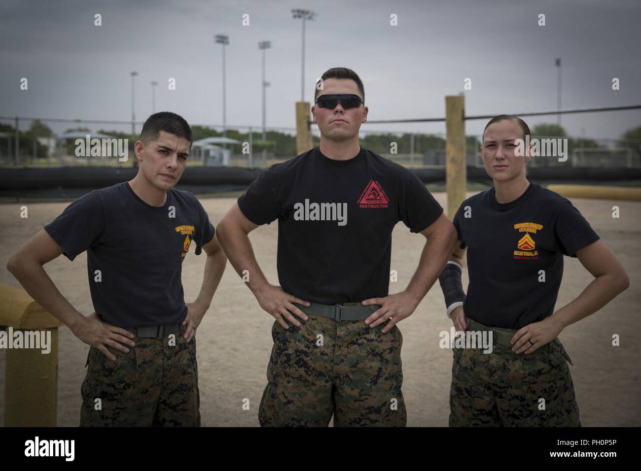 U.S. Marine Corps Sgt. Jesse Clay, Sgt. Jenna Cauble, and Sgt. Alberto ...