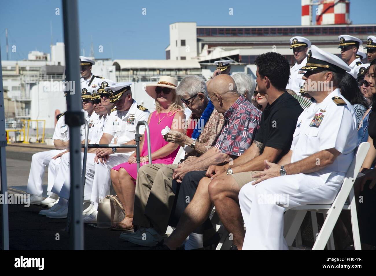 PEARL HARBOR -- (June 19, 2018) Retired Chief Boatswain's Mate and ...