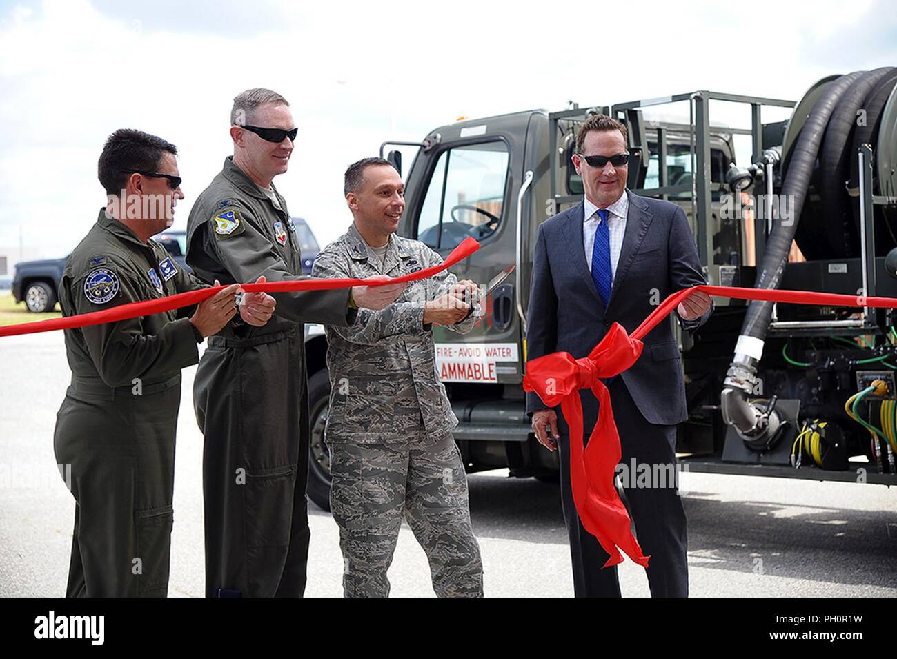 (L-R) Col. John Verhage, 116th Air Control Wing vice wing commander ...