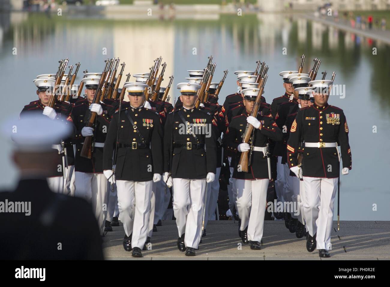 Naval sunset ceremony hi-res stock photography and images - Alamy