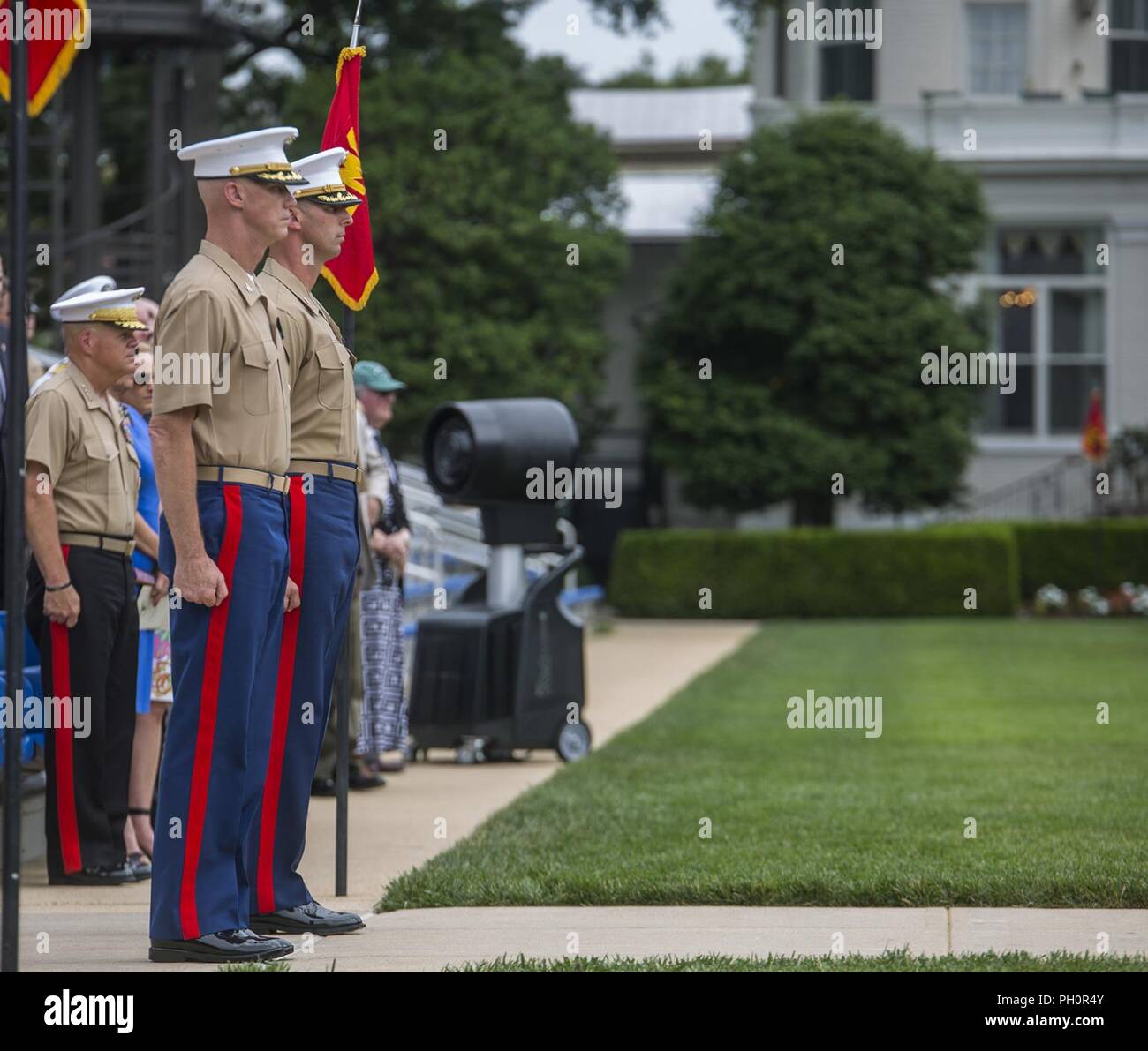 Colonel Tyler J. Zagurski, left, outgoing commanding officer, Marine ...