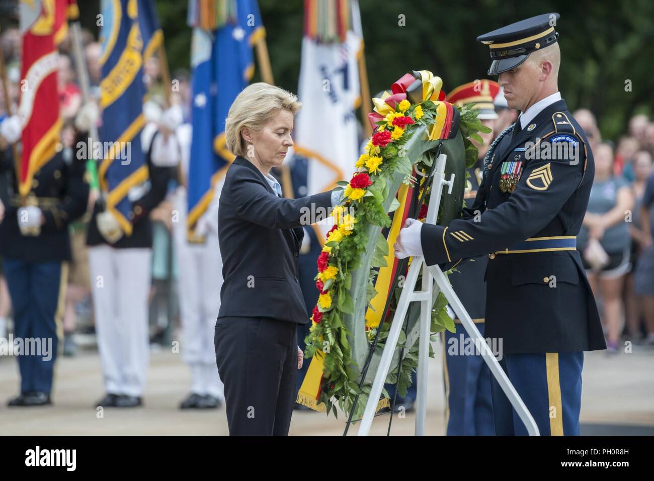 German Minister of Defence Ursula von der Leyen participates in an ...