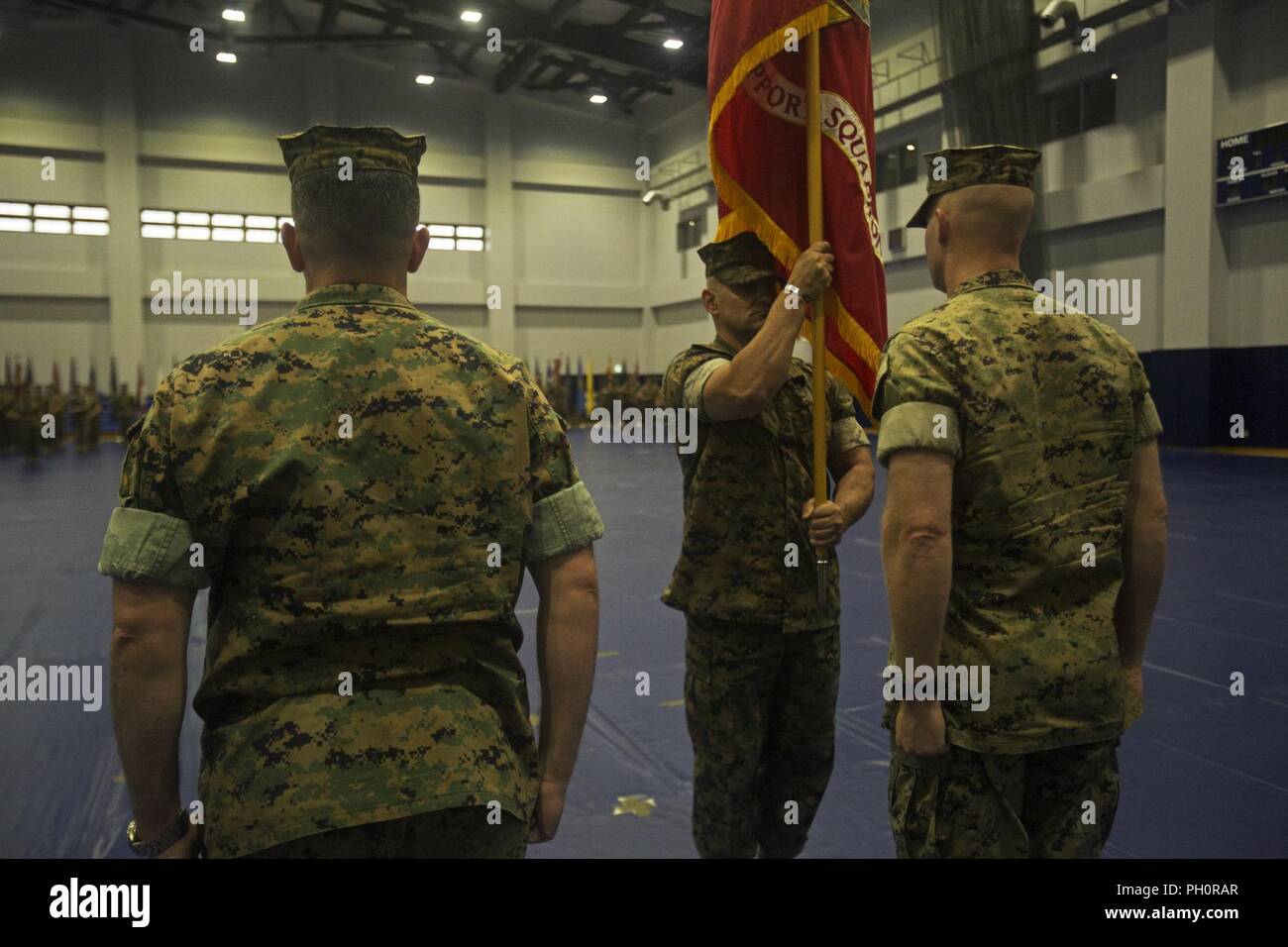 Lt. Col. Jason B Berg (right), former commanding officer of Marine Wing ...