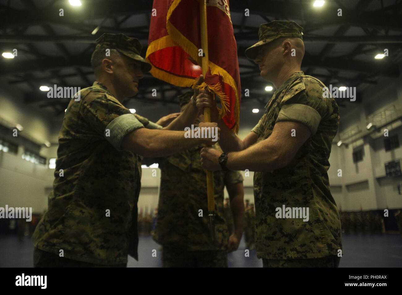 Lt. Col. Jason B Berg (right), former commanding officer of Marine Wing ...